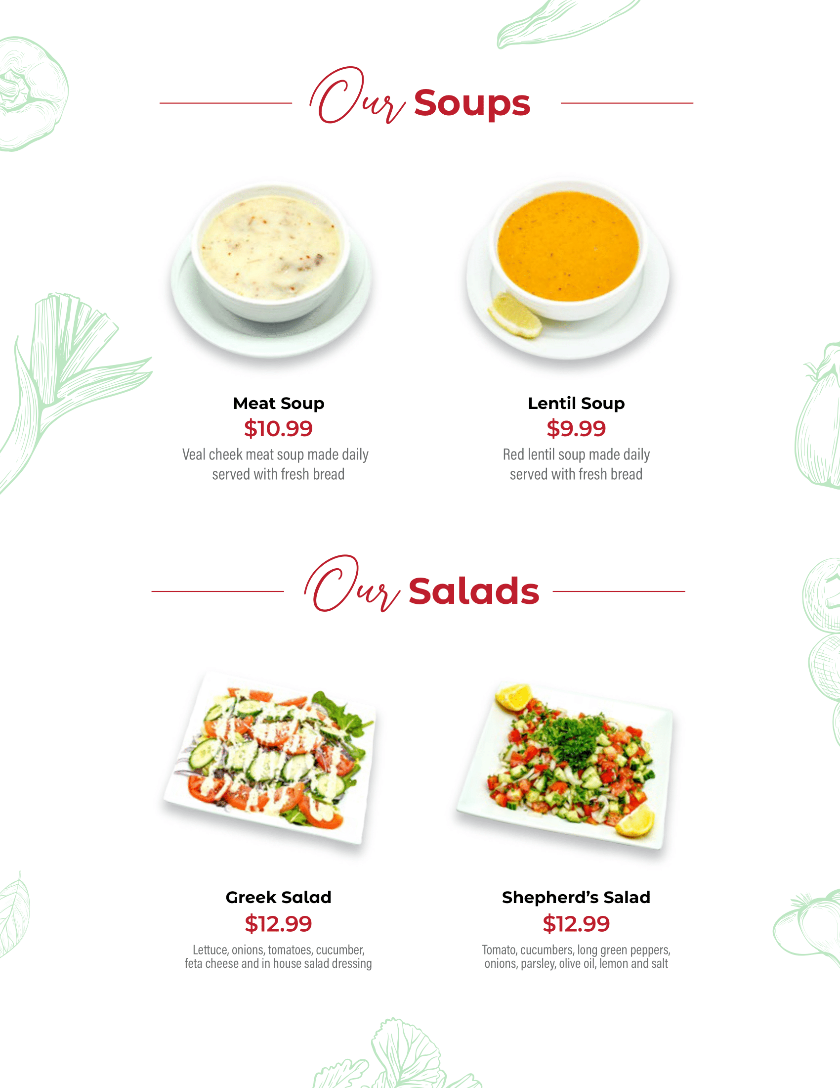 Menu 1 – Kebab 49 Turkish Restaurant