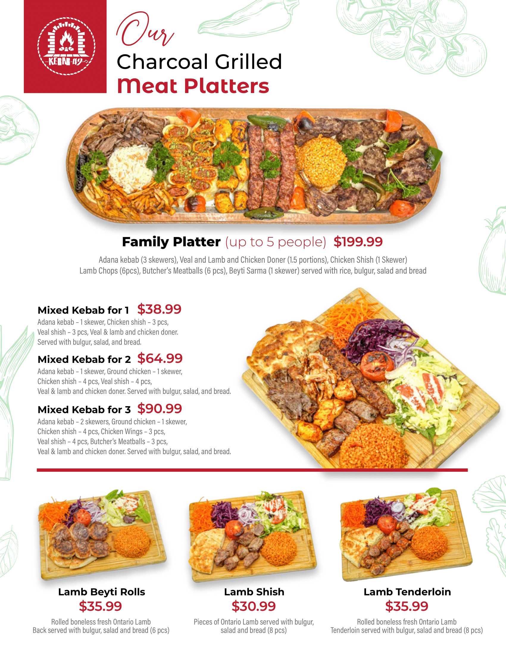 Menu 1 – Kebab 49 Turkish Restaurant