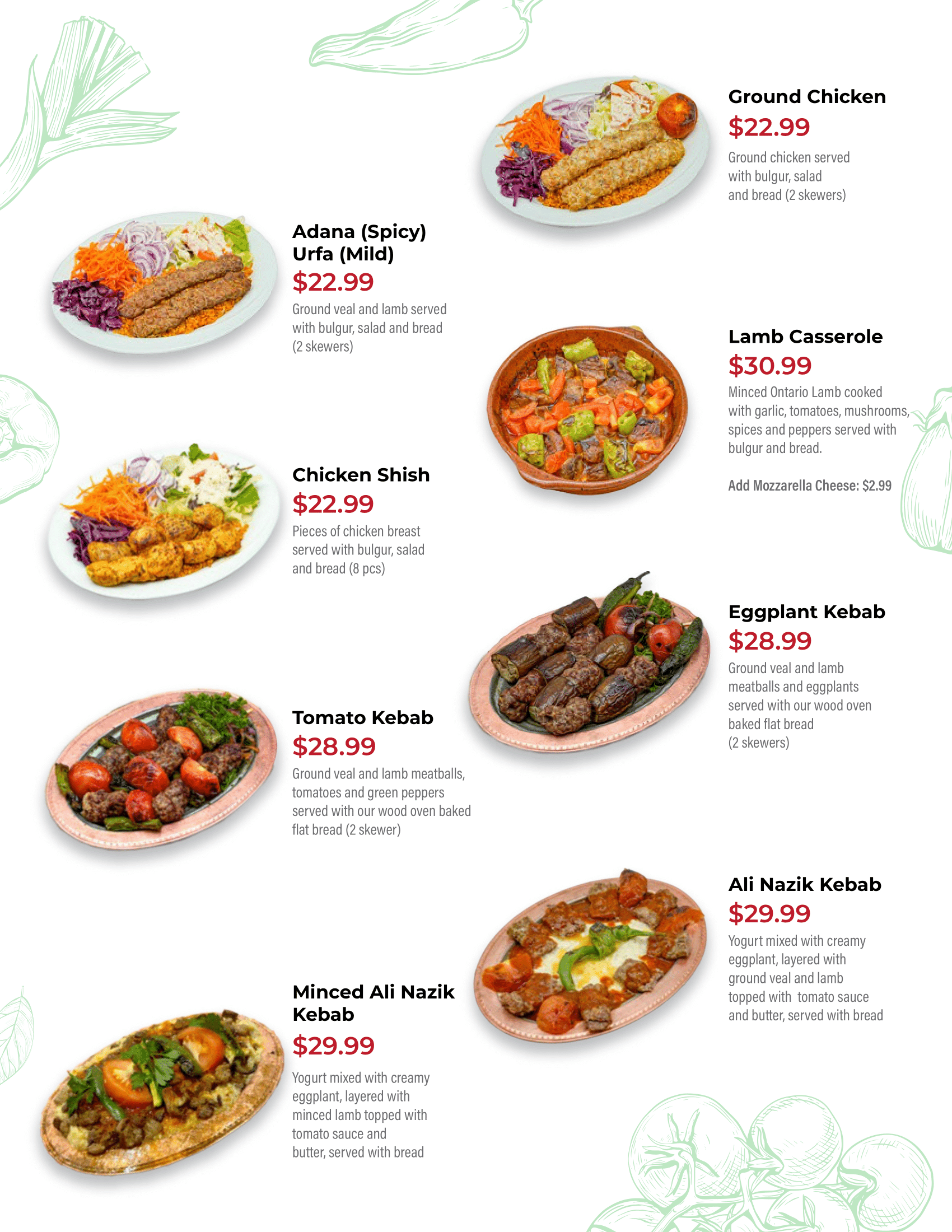 Menu 1 – Kebab 49 Turkish Restaurant